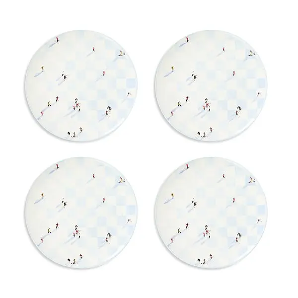 MACKENZIE-CHILDS X Gray Malin Ski Holiday Dinner Plates, Set Of 4 Exclusive - No Color