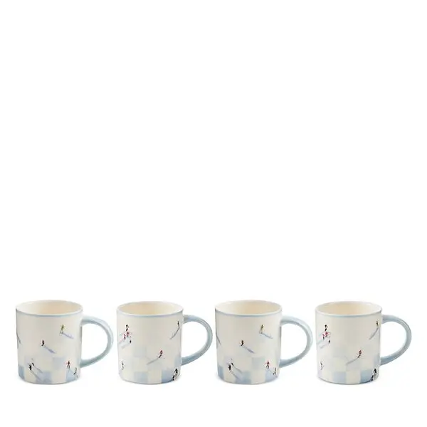 MACKENZIE-CHILDS Gray Malin Ski Holiday Mugs, Set Of 4 Exclusive - No Color
