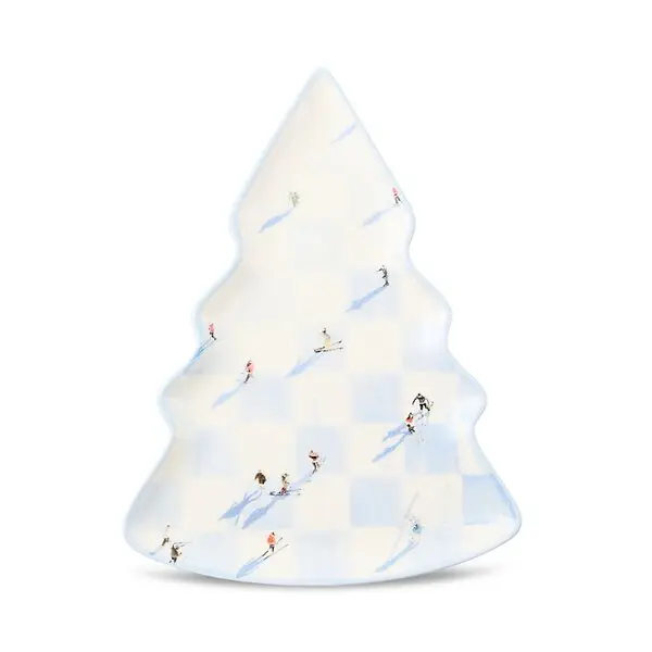MACKENZIE-CHILDS Gray Malin Ski Holiday Tree Dish Exclusive
