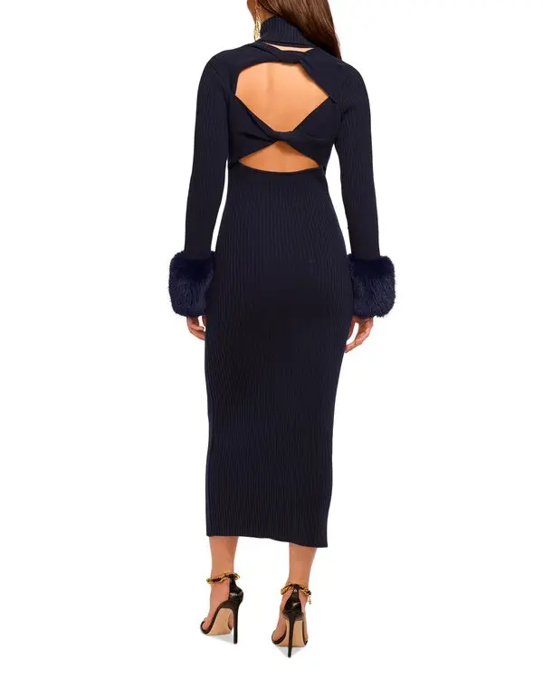 princess polly baby blue dress Missguided Sleeveless Turtleneck Ribbed Knit Mini Dress Bodycon Winter Party Club Wear Form Fitting Halter Mock Neck Sweater Dress,L