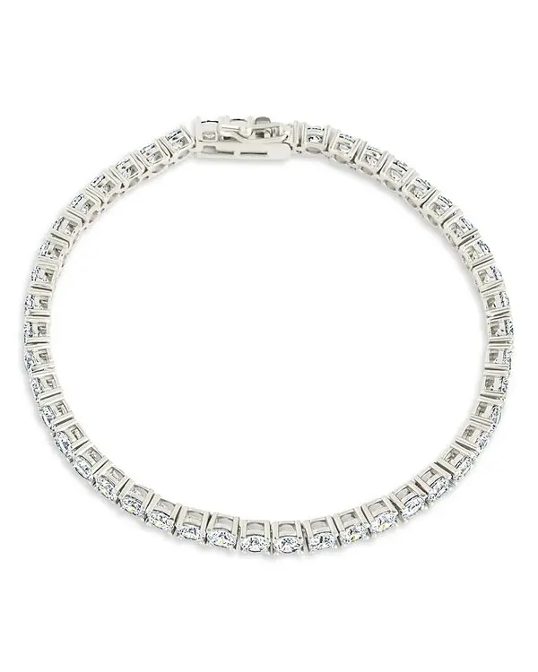 Sterling Forever Jadon Cubic Zirconia Flex Bracelet - Silver