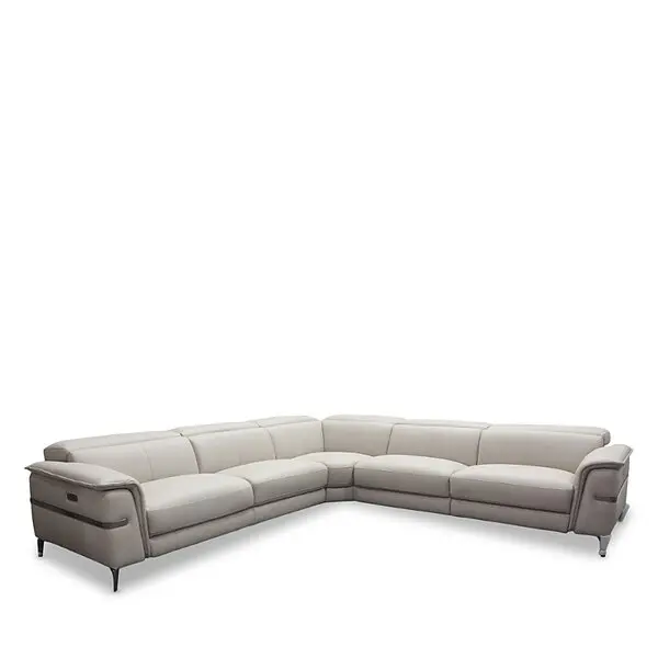 Bloomingdale'S Mariono 5 Piece Motion Power Recline Sectional Sofa - Royal Oatmeal