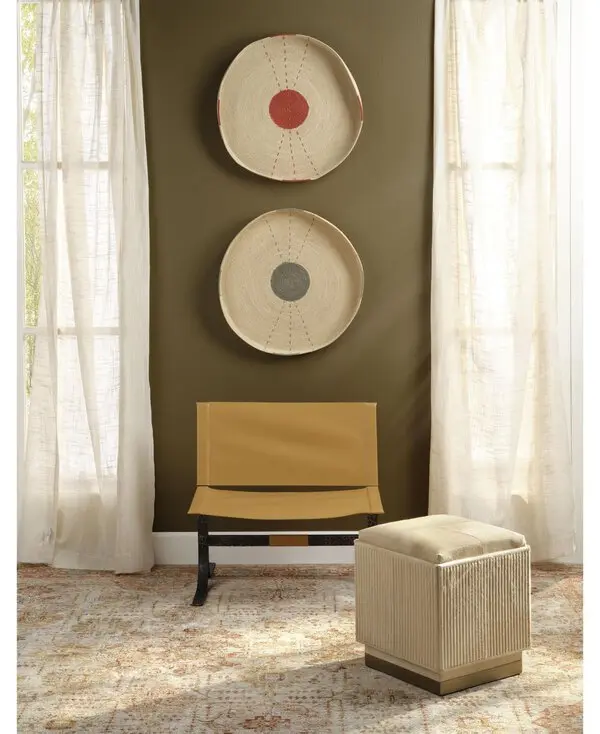 JAMIE YOUNG CO. Easton Hide Ottoman - Tan