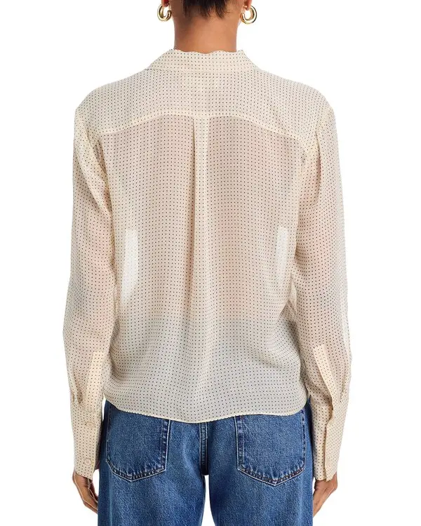 FRAME Silk Polka Dot Blouse