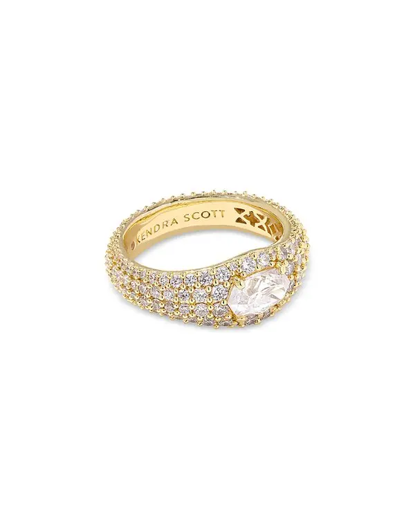 Kendra Scott Bella Crystal Band Ring - Gold