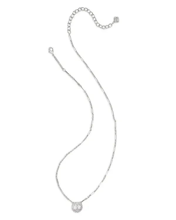 Kendra Scott Bella Crystal Pendant Necklace - Silver