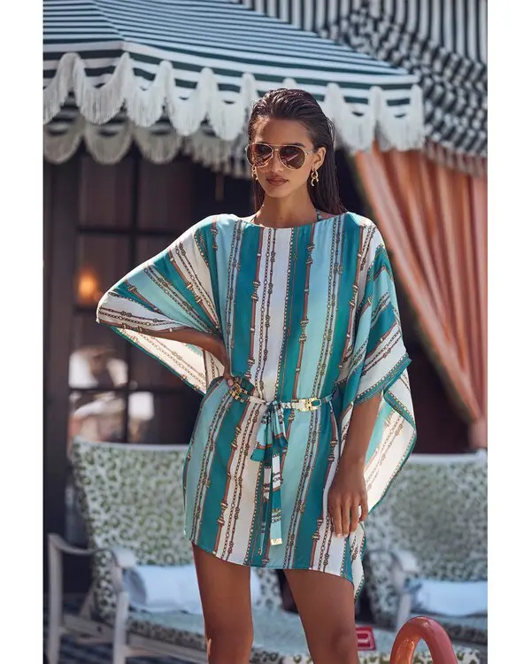 L'Agence Alia Belted Tunic Swim Cover-up