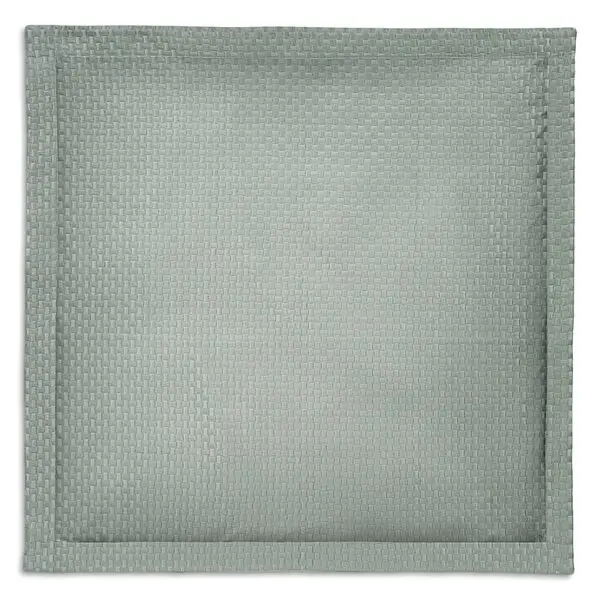 DEA ITALIAN LINENS Villa Seta Cotton-silk Matelasse Euro Sham - Aqua