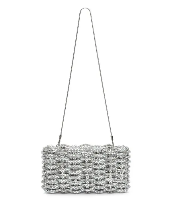 Simkhai Morgan Woven Beaded Clutch