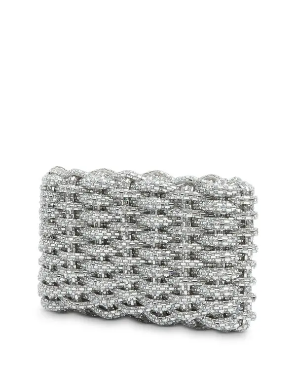Simkhai Morgan Woven Beaded Clutch