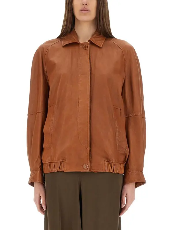 SALVATORE SANTORO Leather Jacket - Buff