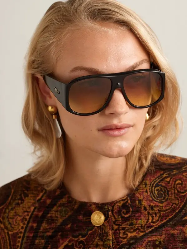 Chloé Izia Aviator-style Sunglasses - Brown