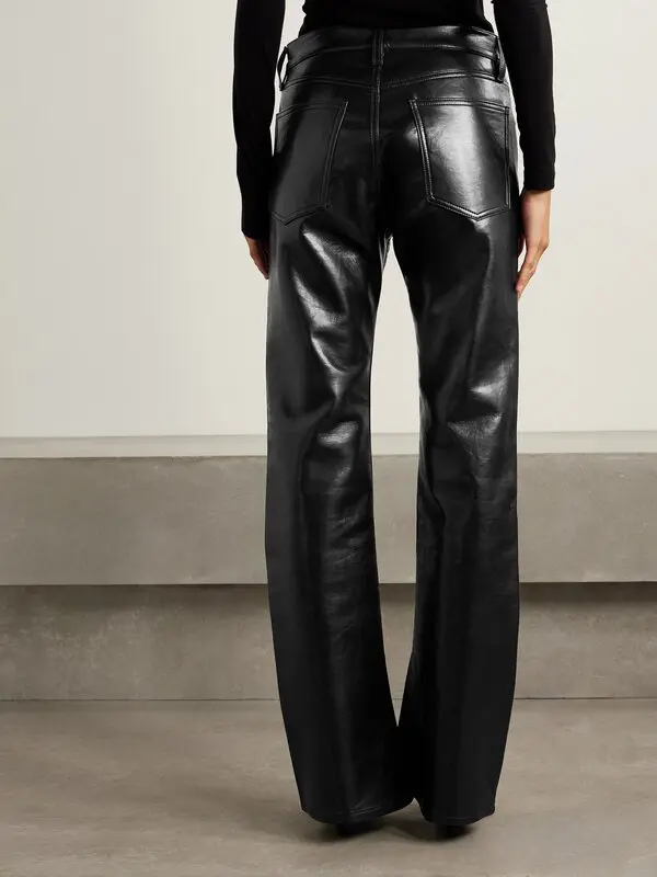 AGOLDE Kick Boot Recycled Leather-blend Flared Pants