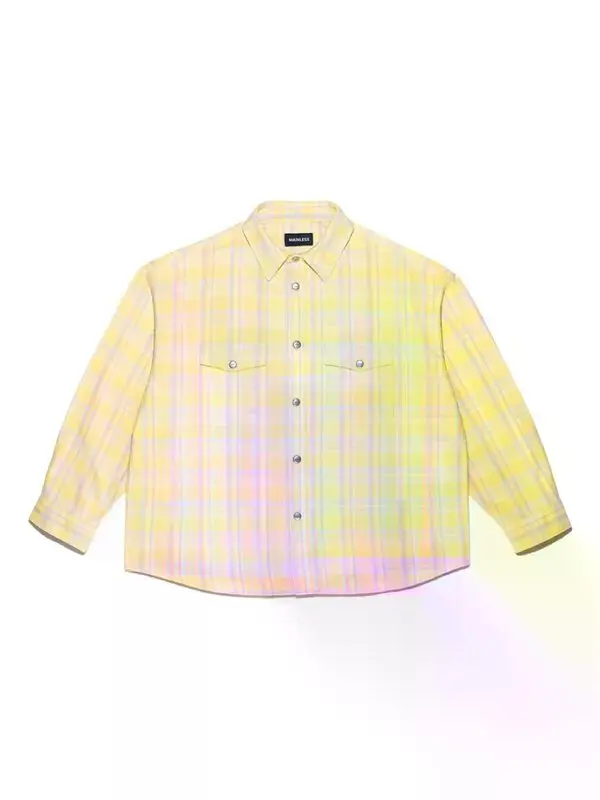 MAINLESS Flap Pocket Button-up Shirt - Yellow