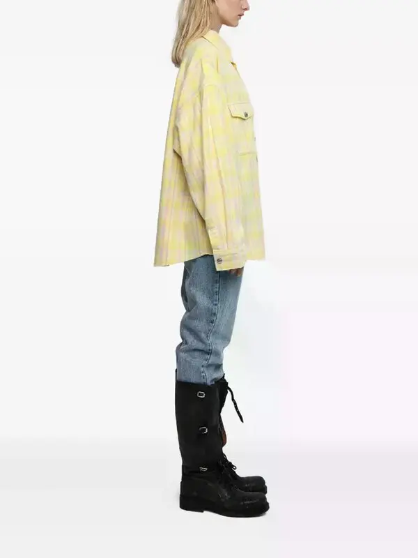 MAINLESS Flap Pocket Button-up Shirt - Yellow