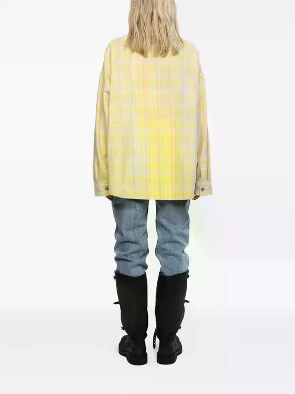 MAINLESS Flap Pocket Button-up Shirt - Yellow