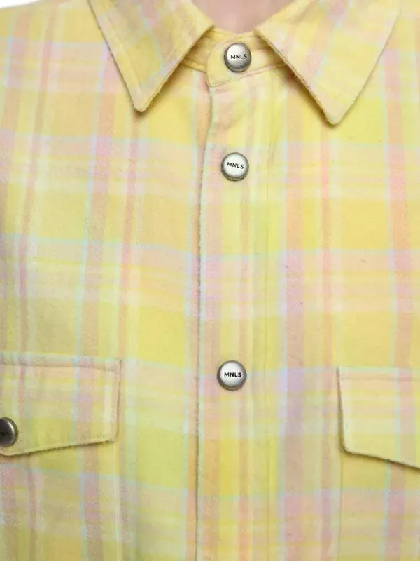 MAINLESS Flap Pocket Button-up Shirt - Yellow