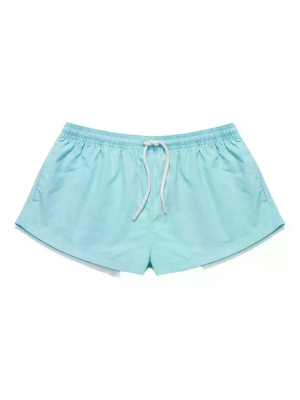 MAINLESS Drawstring Beach Mini Shorts - Blue