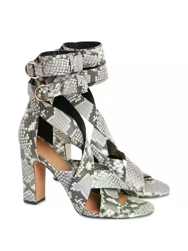 Cynthia Rowley 100mm Cece Snakeskin Heeled Sandals