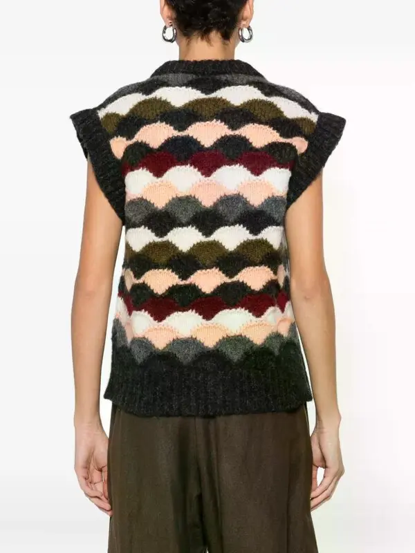 Alanui Chevron Knitted Vest