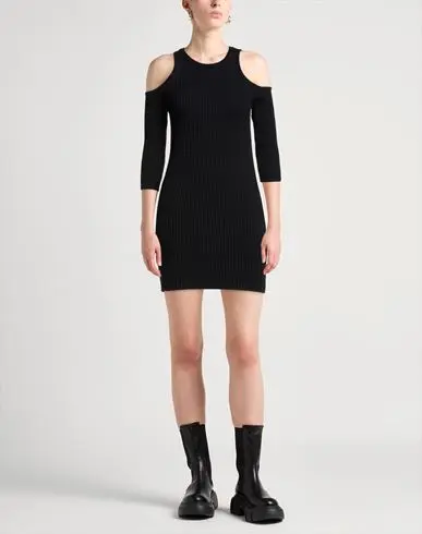 KONTATTO Ribbed-knit Mini Dress - Black