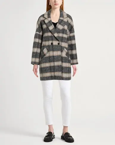 Ba&sh Tartan Flannel Double-breasted Coat
