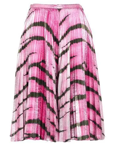 Valentino Garavani Metallic Pleated Midi Skirt - Fuchsia