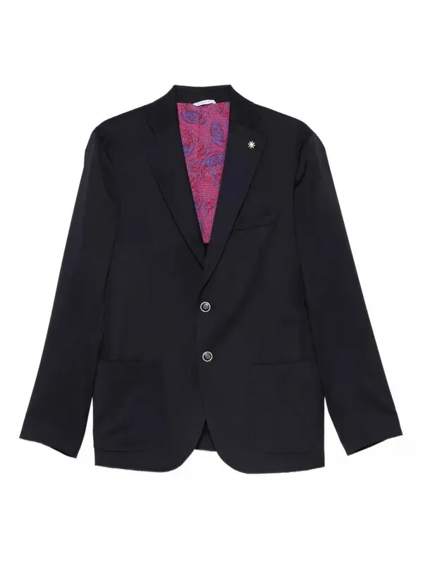 MANUEL RITZ Paisley-lining Single-breasted Blazer