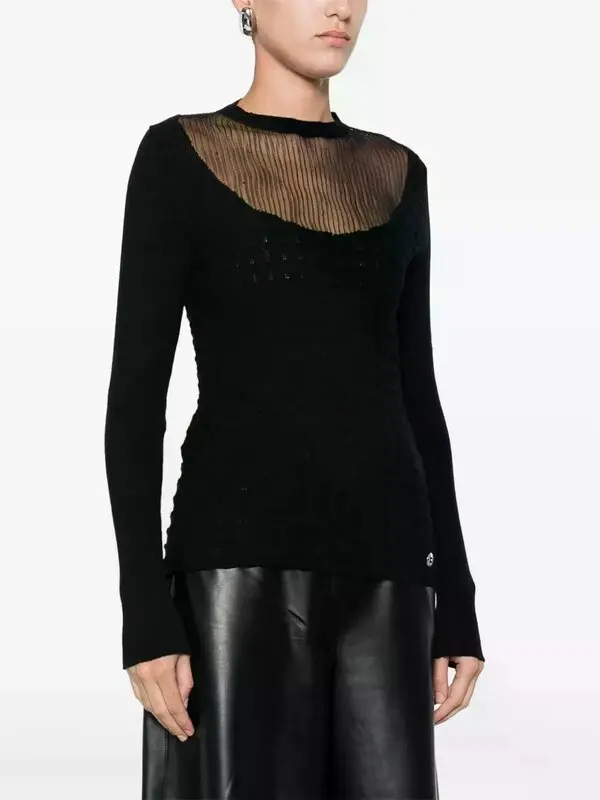 TWINSET Sheer-panel Knit Top