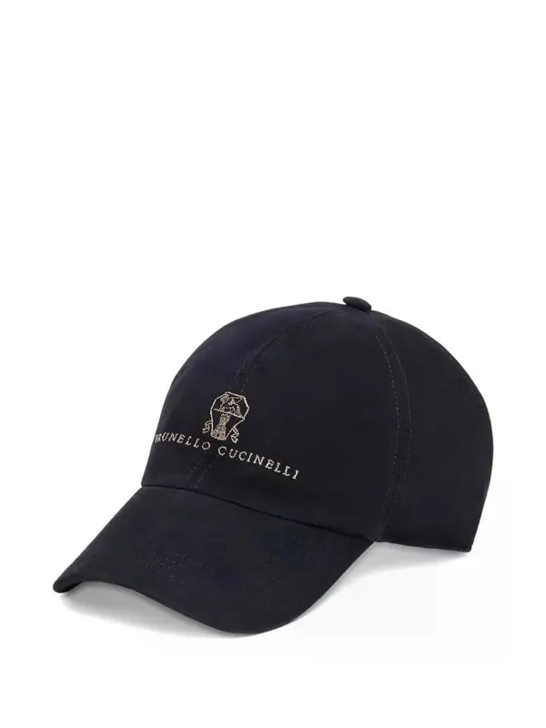 Brunello Cucinelli Embroidered Logo Baseball Cap - Blue