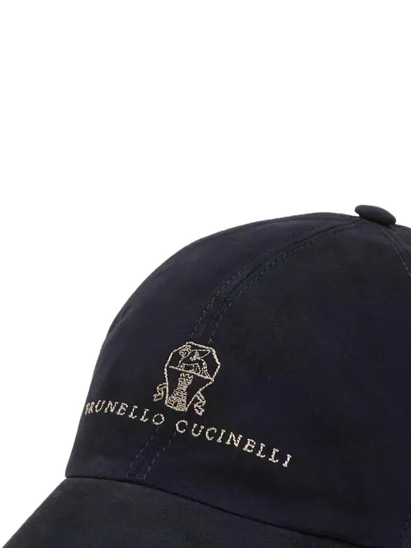 Brunello Cucinelli Embroidered Logo Baseball Cap - Blue