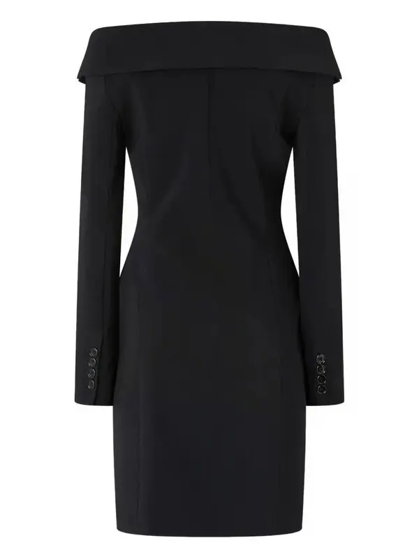 Pinko Off-shoulder Buttoned Midi Dress