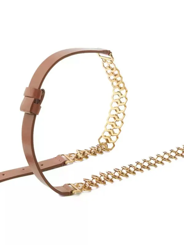 Pinko Leather Chain-link Belt