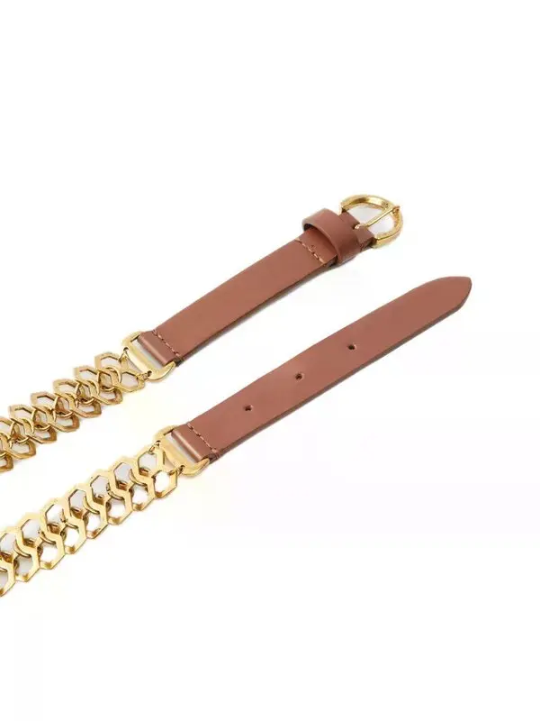 Pinko Leather Chain-link Belt