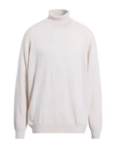 GRAN SASSO Turtleneck Virgin Wool Viscose Knit - Cream