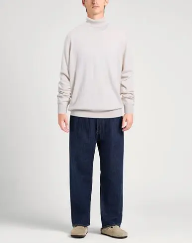 GRAN SASSO Turtleneck Virgin Wool Viscose Knit - Cream