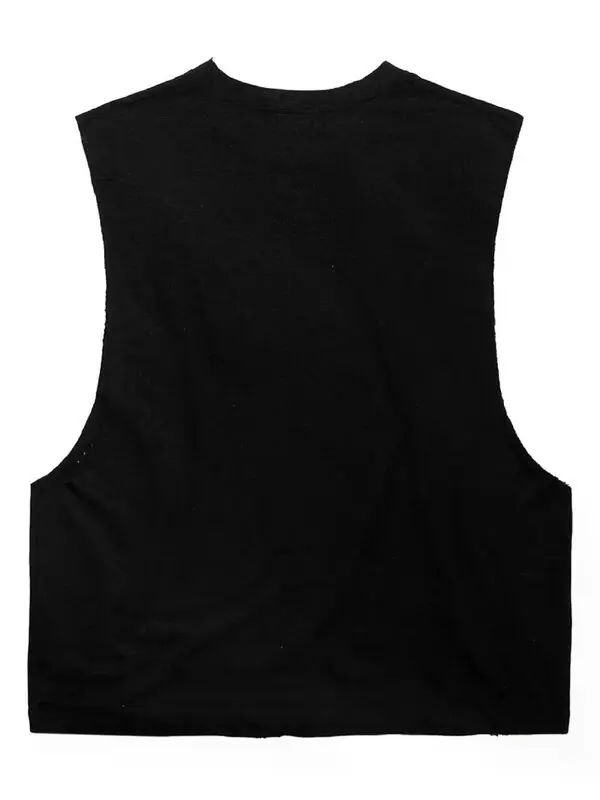 MAINLESS Sleeveless Distressed T-shirt