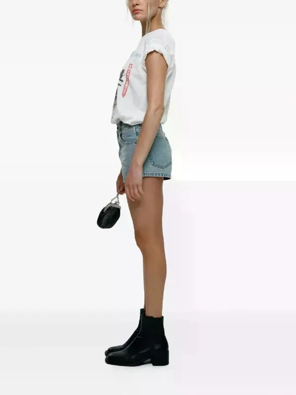 MAINLESS Denim Mini Shorts