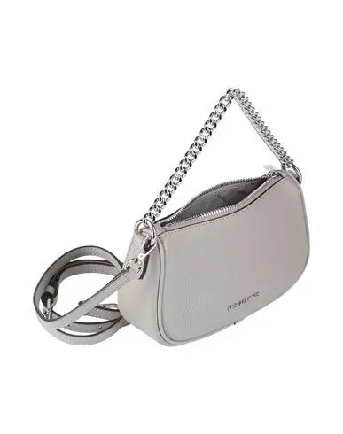 Michael Kors Pebbled Leather Handbag With Detachable Shoulder Strap - Grey