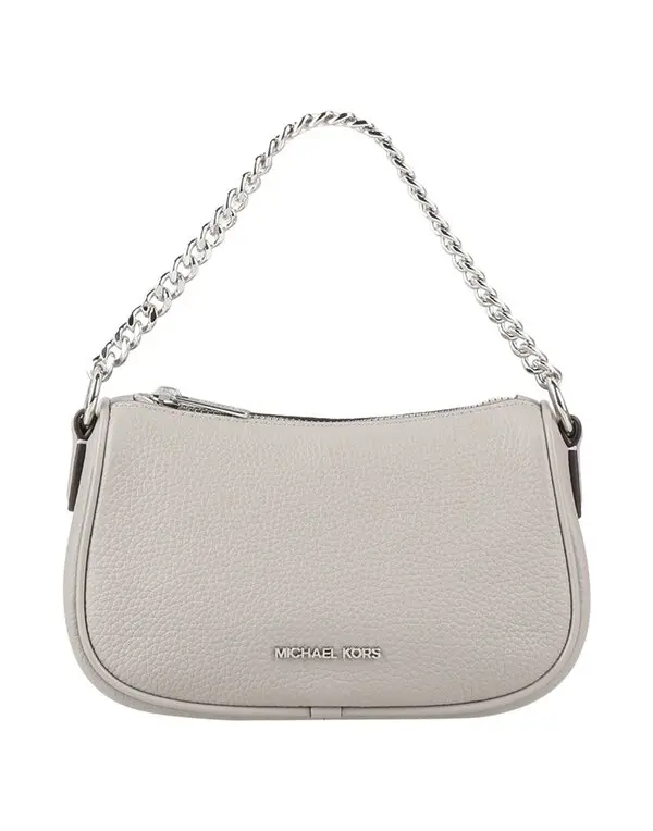 Michael Kors Pebbled Leather Handbag With Detachable Shoulder Strap - Grey
