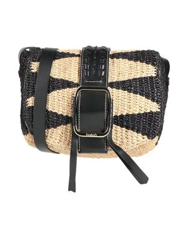 Ba&sh Saddle Bag In Raffia And Calfskin