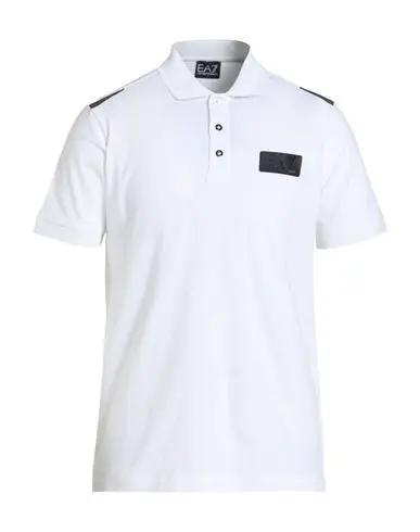 EA7 Polo Shirt Size Cotton, Elastane - White
