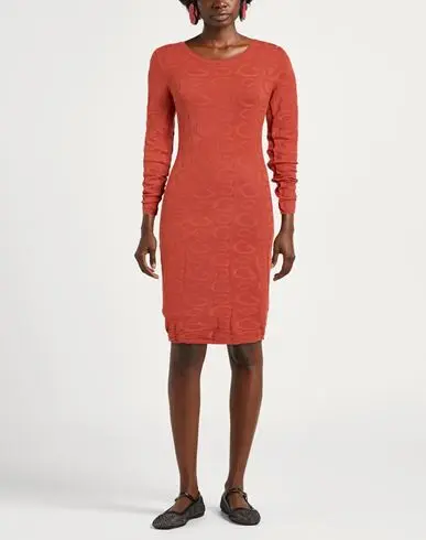 Guess Midi Bodycon Jacquard Knit Dress In Red - 30% Off | Editorialist