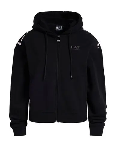 EA7 Cotton Blend Fleece Sweatshirt - Black