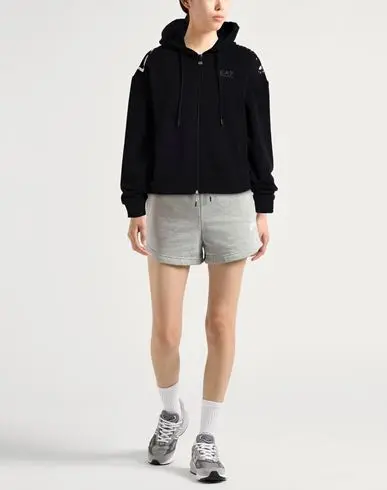 EA7 Cotton Blend Fleece Sweatshirt - Black