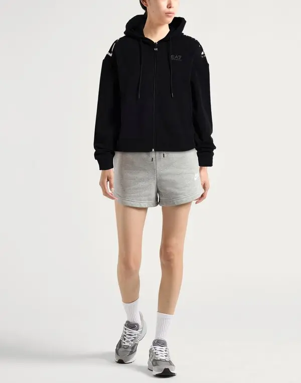 EA7 Cotton Blend Fleece Sweatshirt - Black