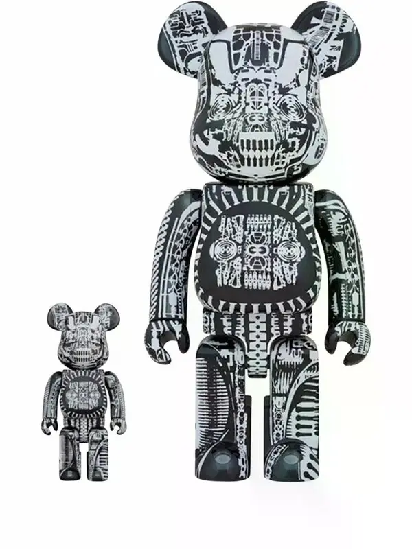 MEDICOM TOY X H.r. Giger Be@rbrick 100% And 400% Figure Set - Black