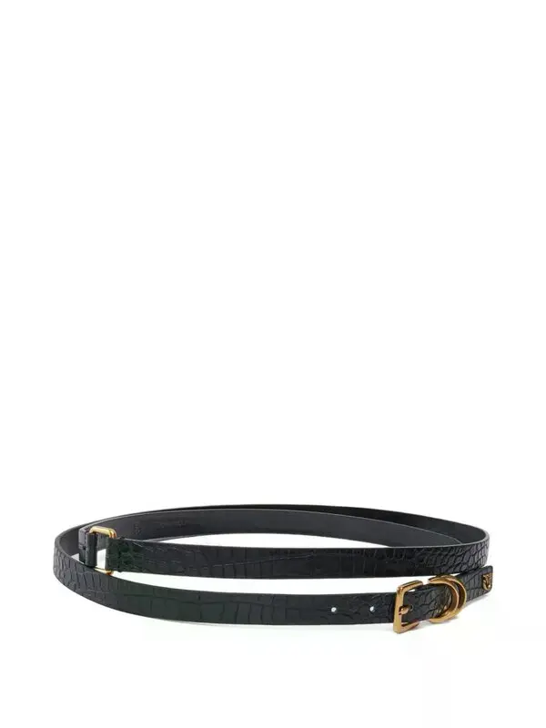 Pinko Croc-embossed Belt With Buckle