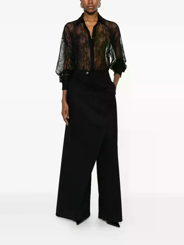 THE NINA STUDIO Wrap-effect Trousers