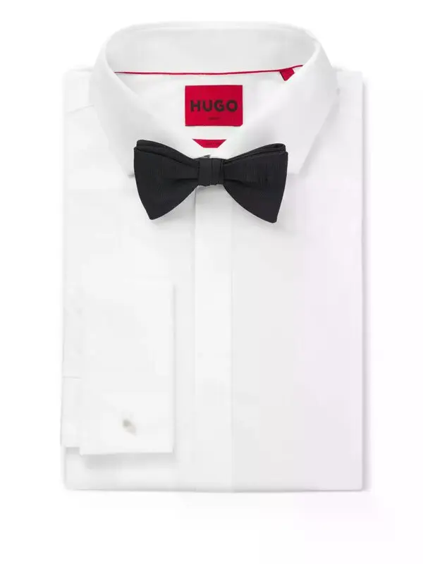 Hugo Ribbed Bow Tie - Black